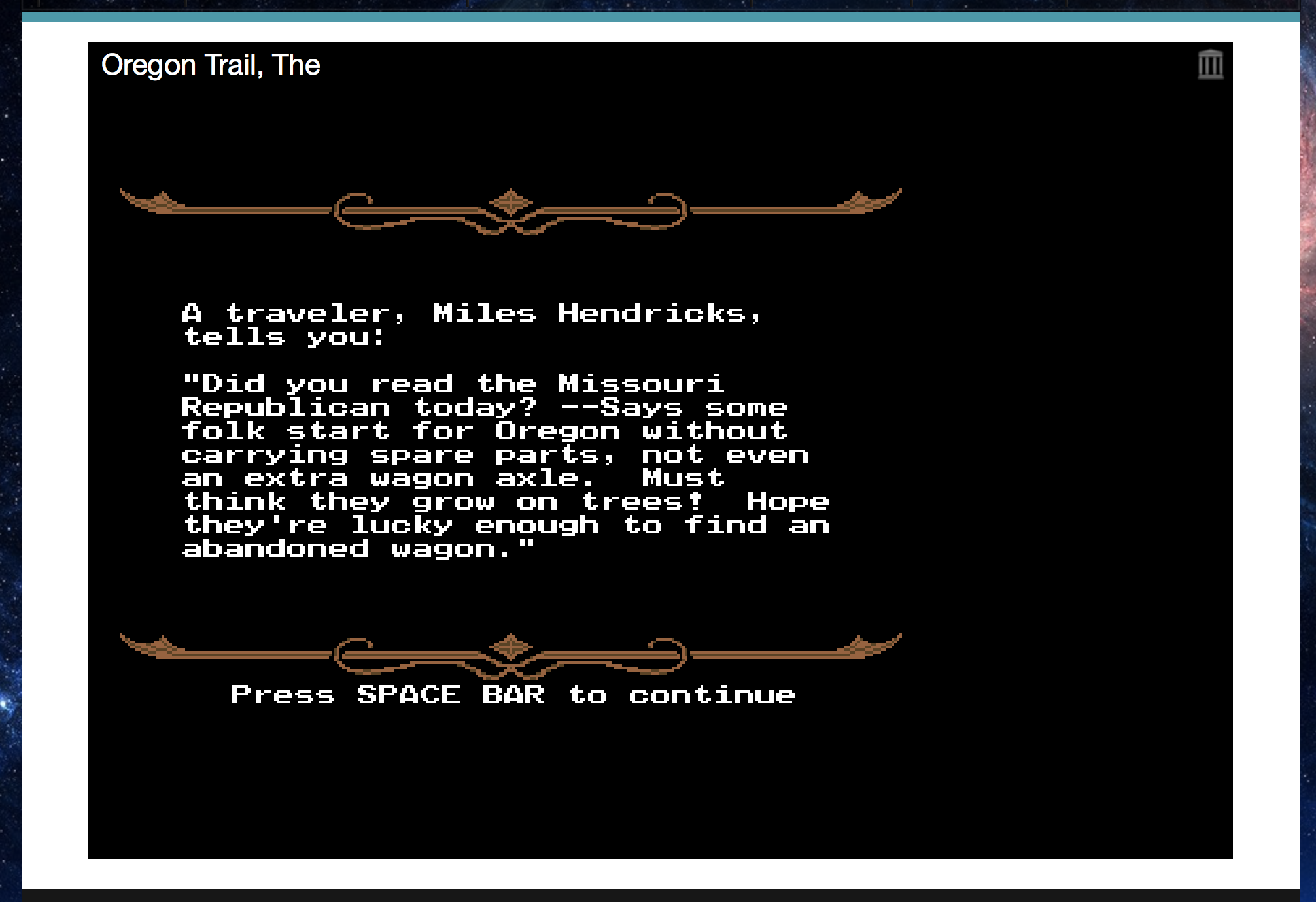 Game Review: What Can The Oregon Trail Teach Us about New Educational ...